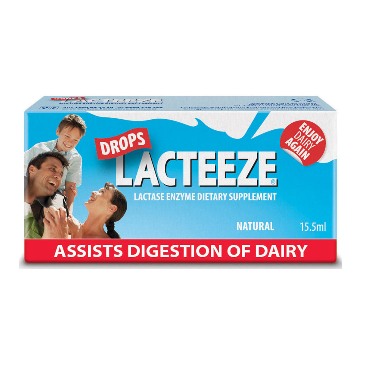 Lacteeze Drops (15.5ml) for Lactose Intolerance Relief